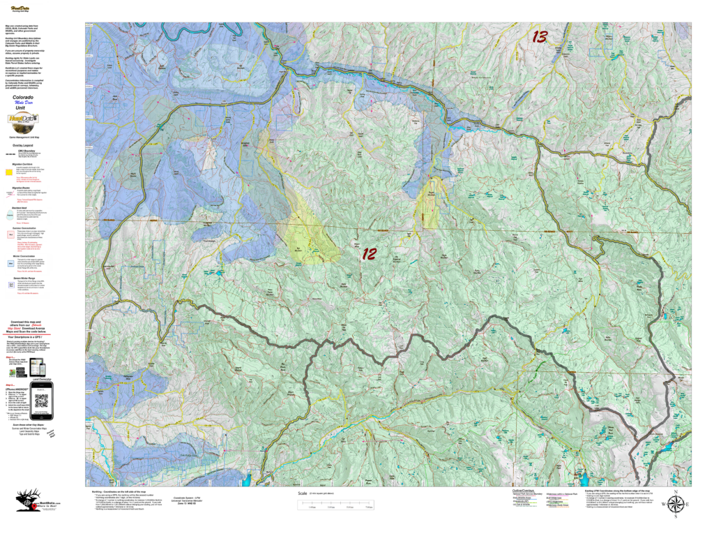 CO Mule Deer Concentration Maps. - Hunt Data