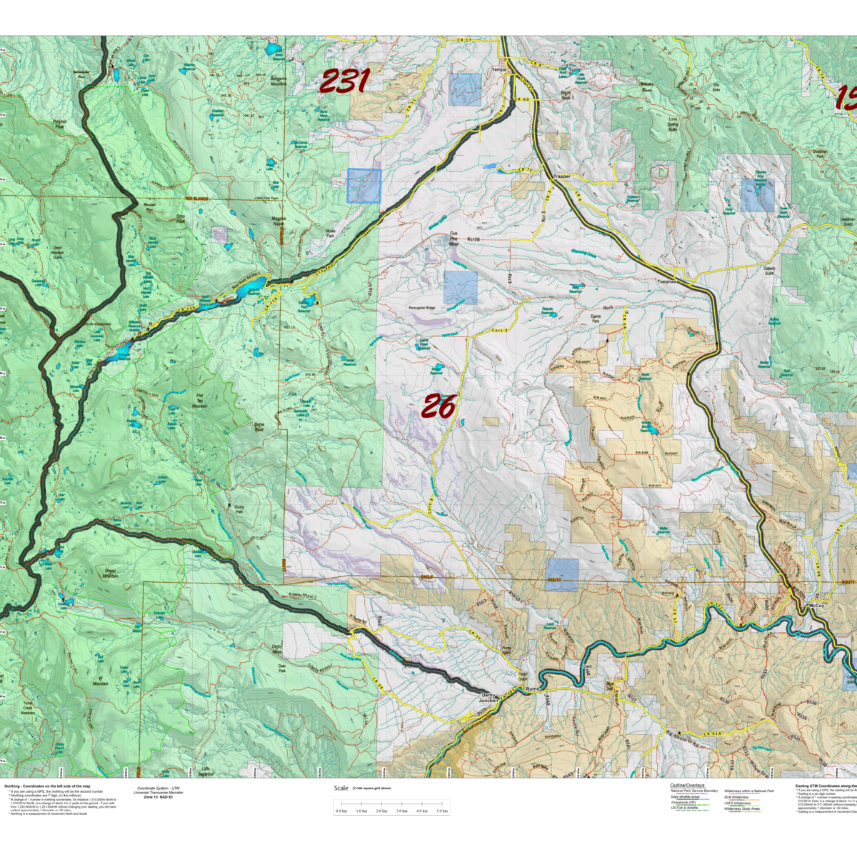 Colorado Elk Concentration Maps. - Hunt Data