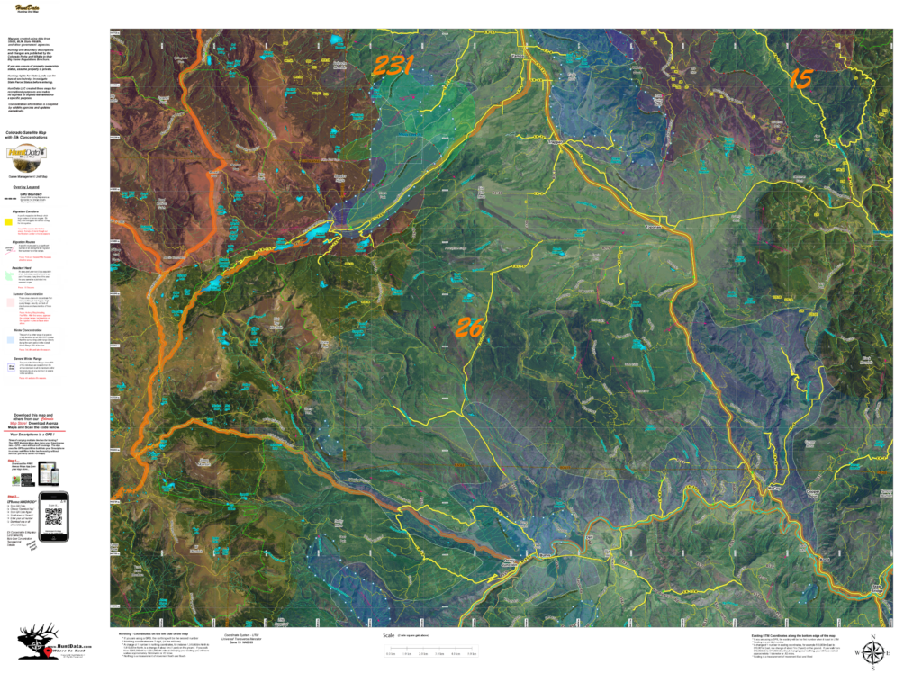 The Guide Pack - 4 Maps, Save $40 Elk Concentration, Land Ownership ...