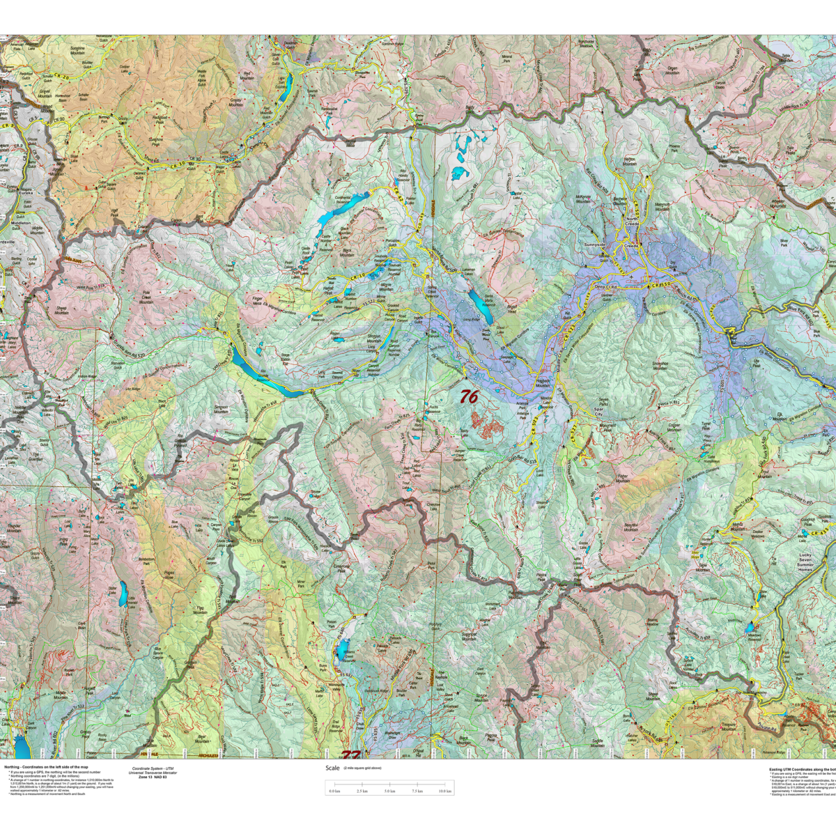 Colorado Hybrid - Land Use Base Map with Elk Concentrations New Pricing ...
