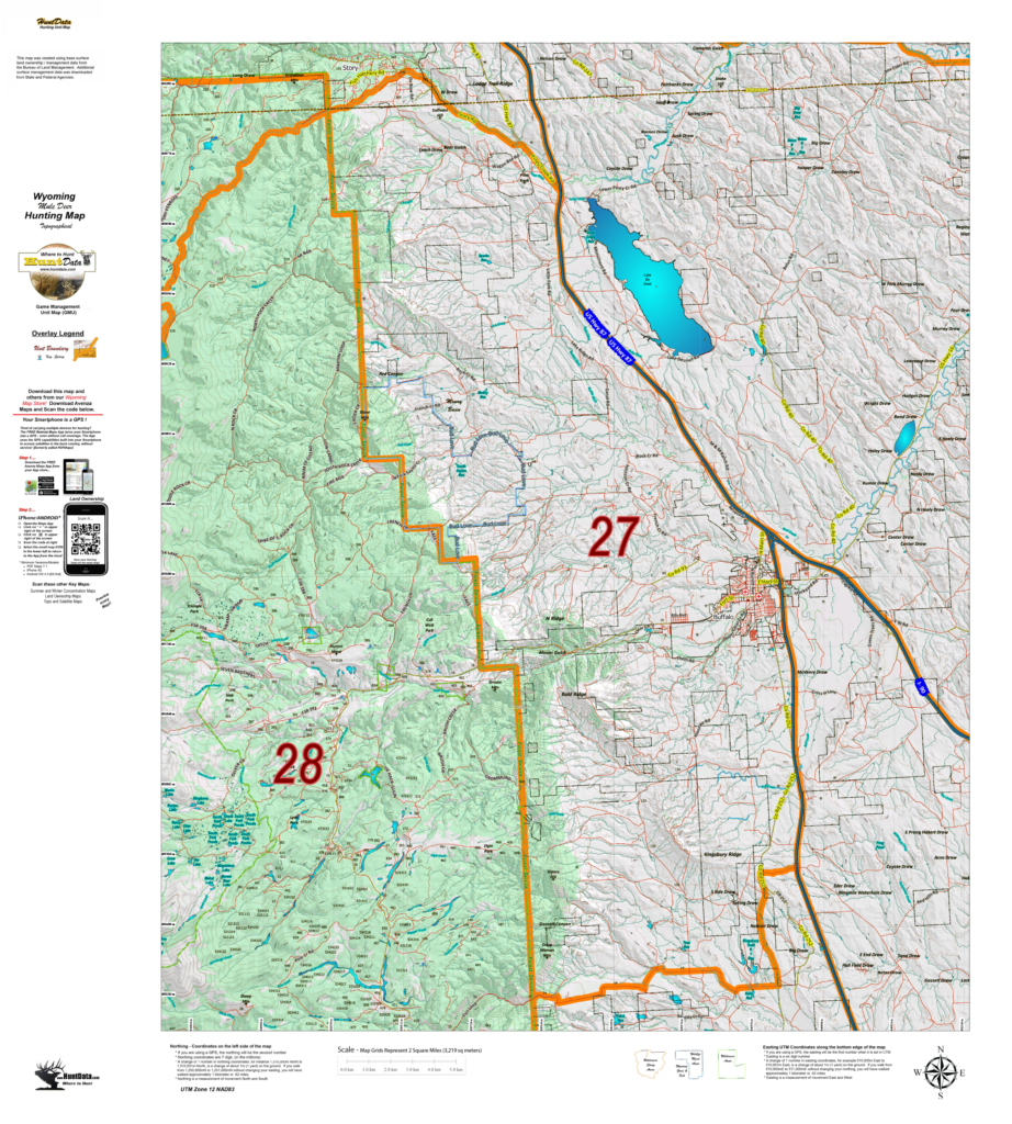 Wyoming Mule Deer Topograhical Maps. - Hunt Data