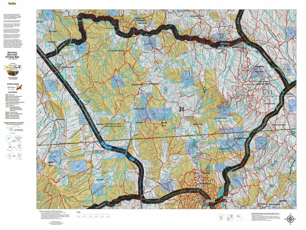 Wyoming Deer Hunting Area Map
