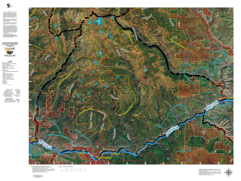 CO Satellite with Land Ownership AND Elk Concentrations. - Hunt Data