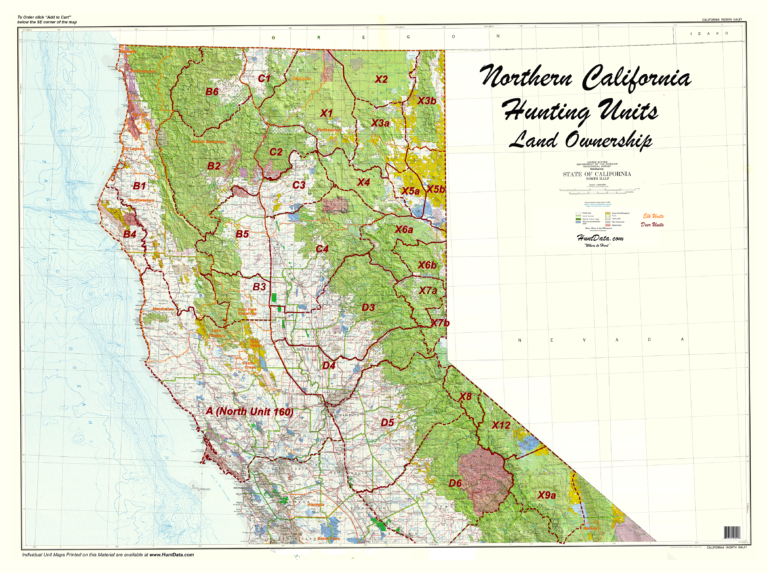 Northern California Zone Map. - Hunt Data