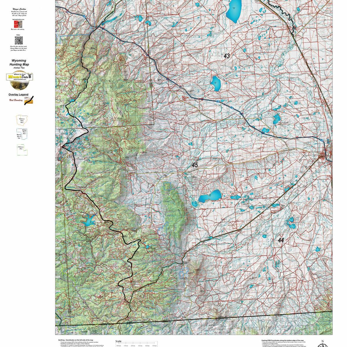 Printed Statewide Antelope Unit Map Hunt Data