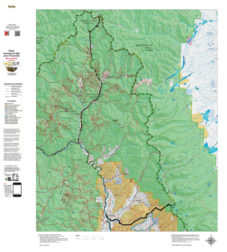 Idaho General Land Ownership Hunting Unit Maps. - Hunt Data