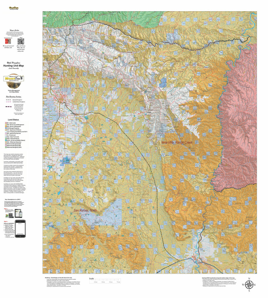 UT Antelope Land Ownership Maps. - Hunt Data