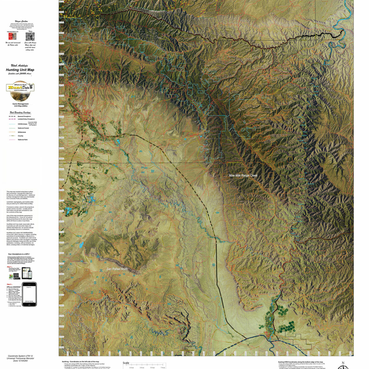 UT Antelope Land Ownership Maps. - Hunt Data
