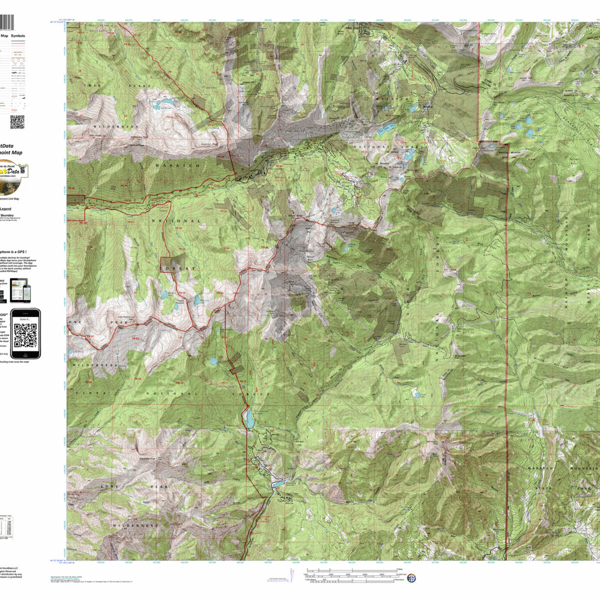 UT Antelope Topo Unit Map. - Hunt Data