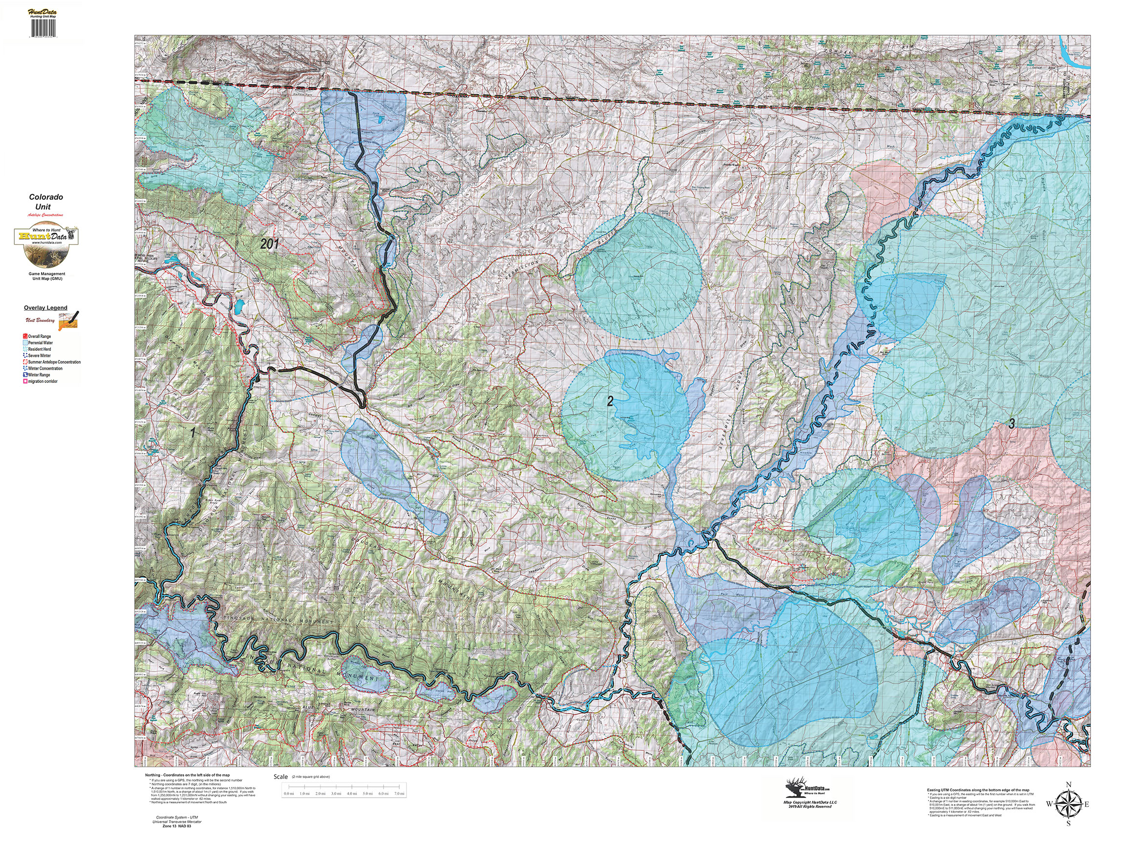 Custom Antelop Concentration Maps - Hunt Data
