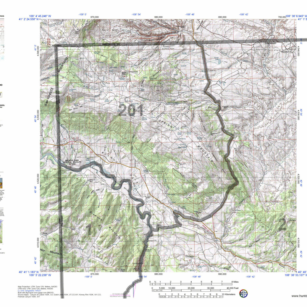 Colorado Antelope Unit Map with Land Ownership - Hunt Data