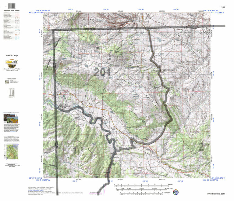Colorado Antelope Unit Topo Map - Hunt Data