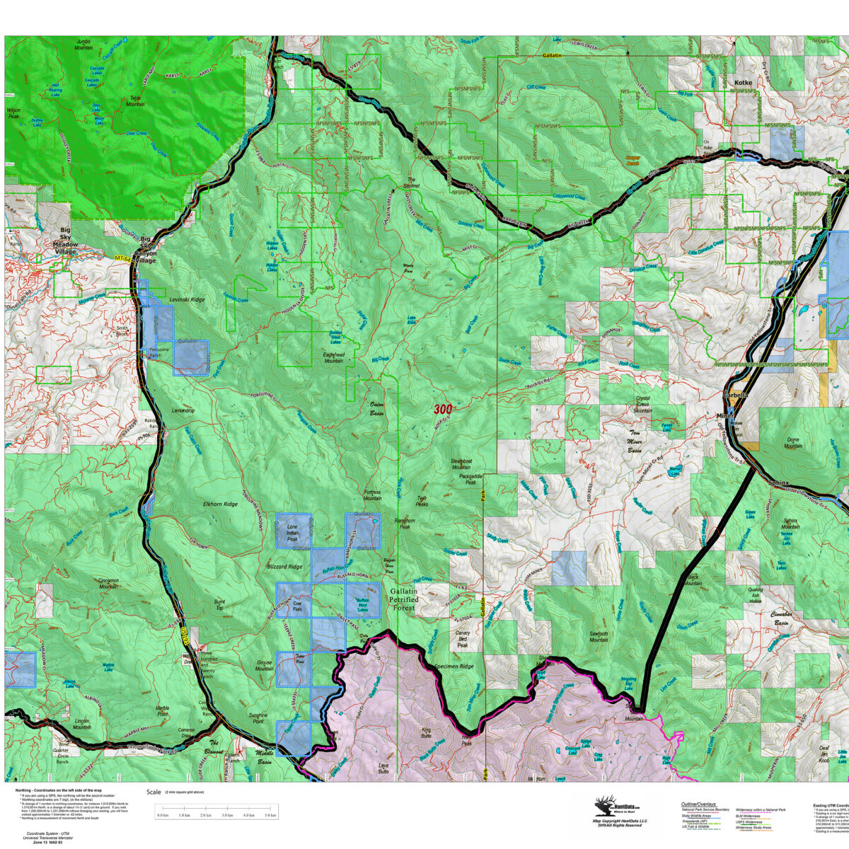 Montana Antelope District Land Ownership Maps - Hunt Data