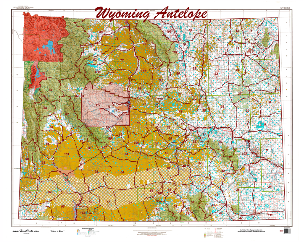 WYOMING Antelope (Pronghorn) Hunting Maps - Hunt Data